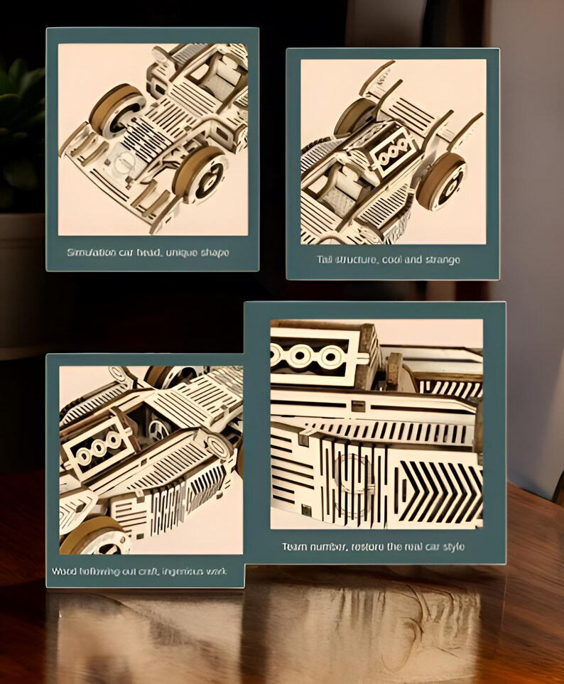 3D Wooden F1 Racing Car Puzzle Kit Unique Handmade DIY Gift - Etsy