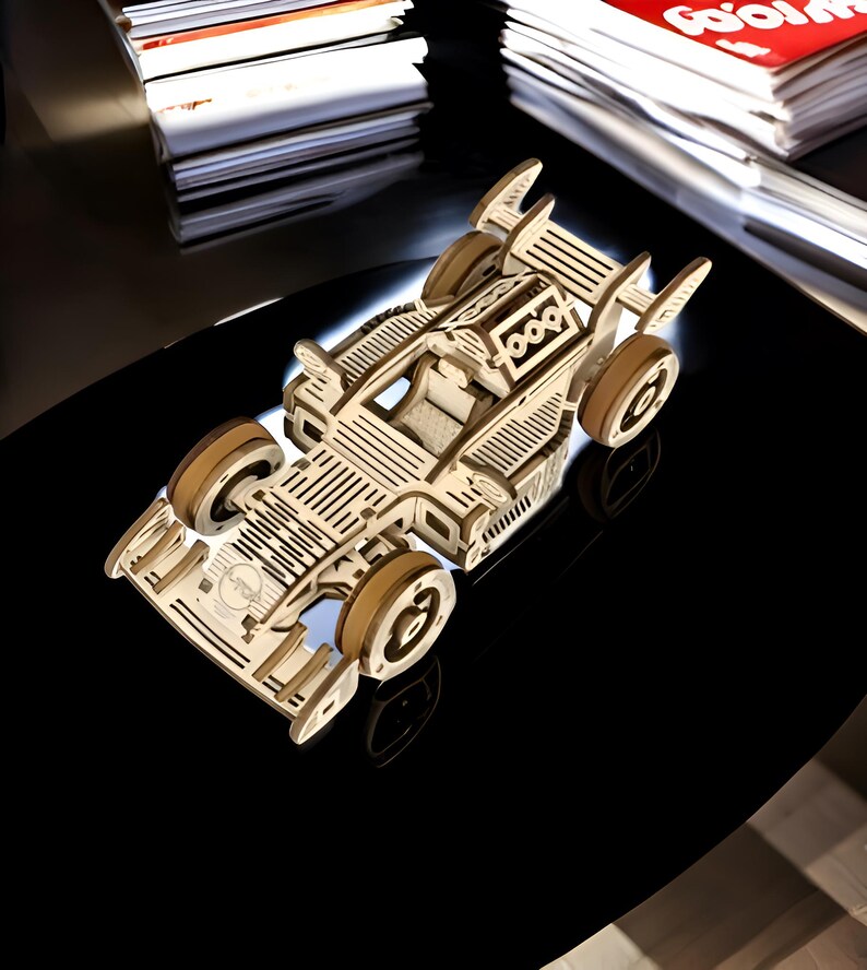 3D Wooden F1 Racing Car Puzzle Kit Unique Handmade DIY Gift - Etsy