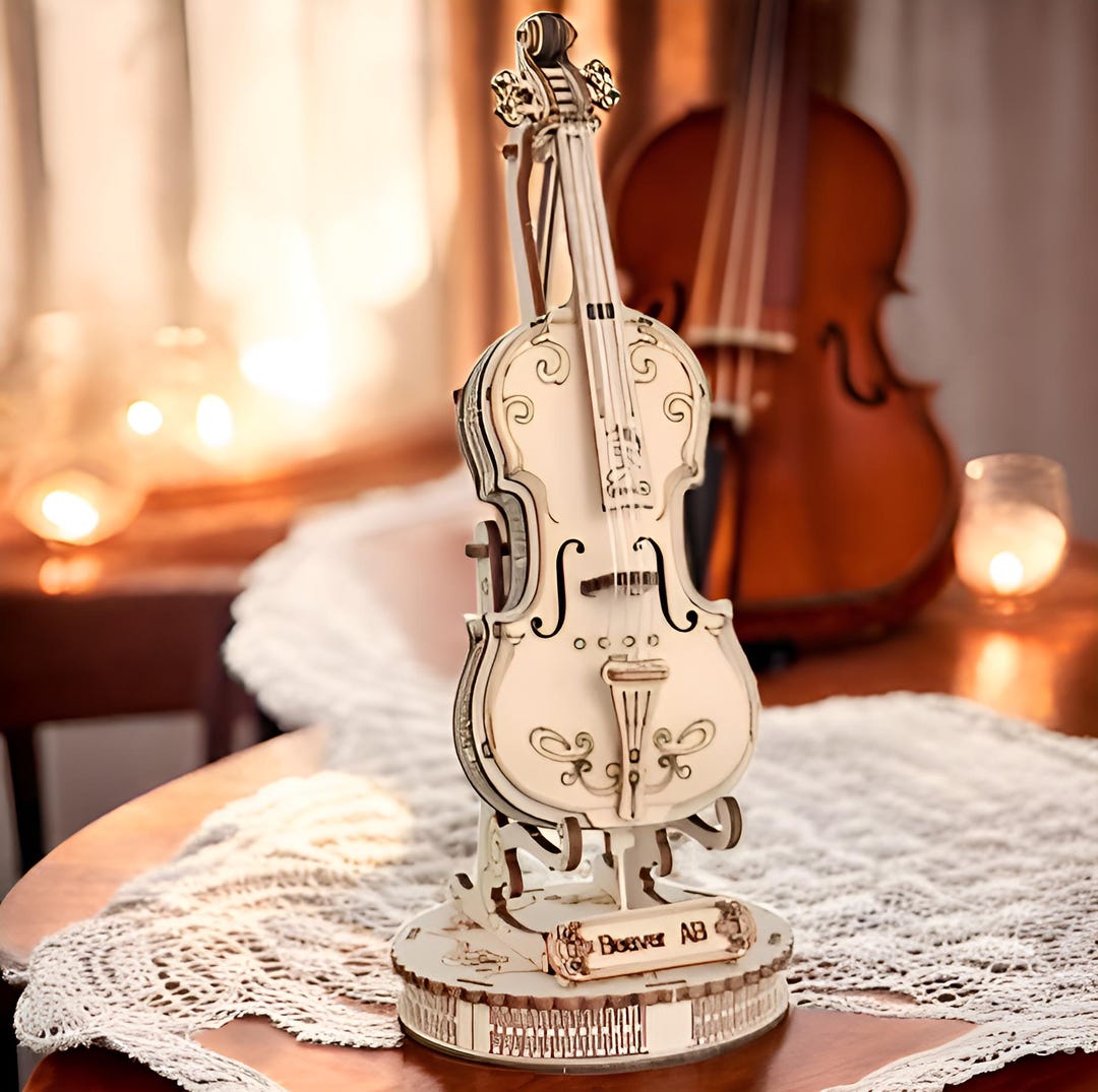 Handcrafted 3D Wooden Violin Puzzle Unique DIY Kit for Music Lovers - Etsy