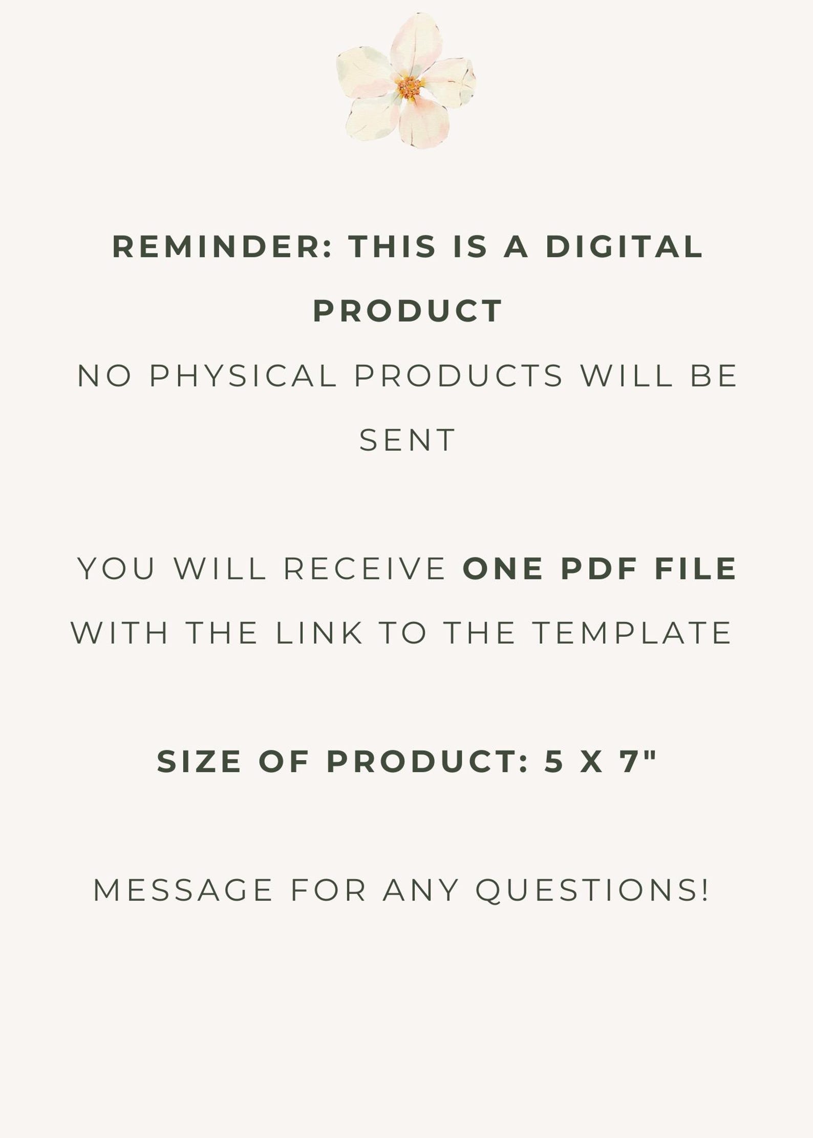 Editable Simple Blue Floral Invitation Template Birthday Invitation ...