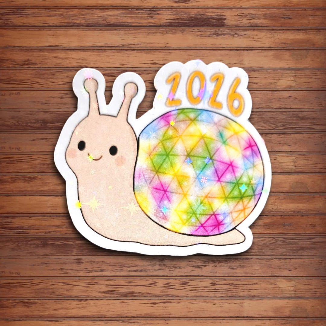 2026 Snail Sticker- New Year Sticker - Etsy