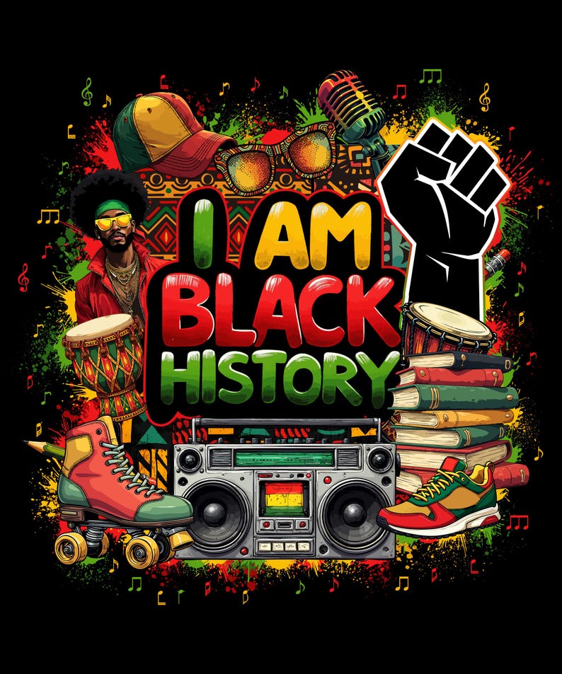 I Am BLACK History PNG - Etsy