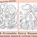 Whimsical Fairy House Colouring Pages for Kids - 8 Printable Cute ...