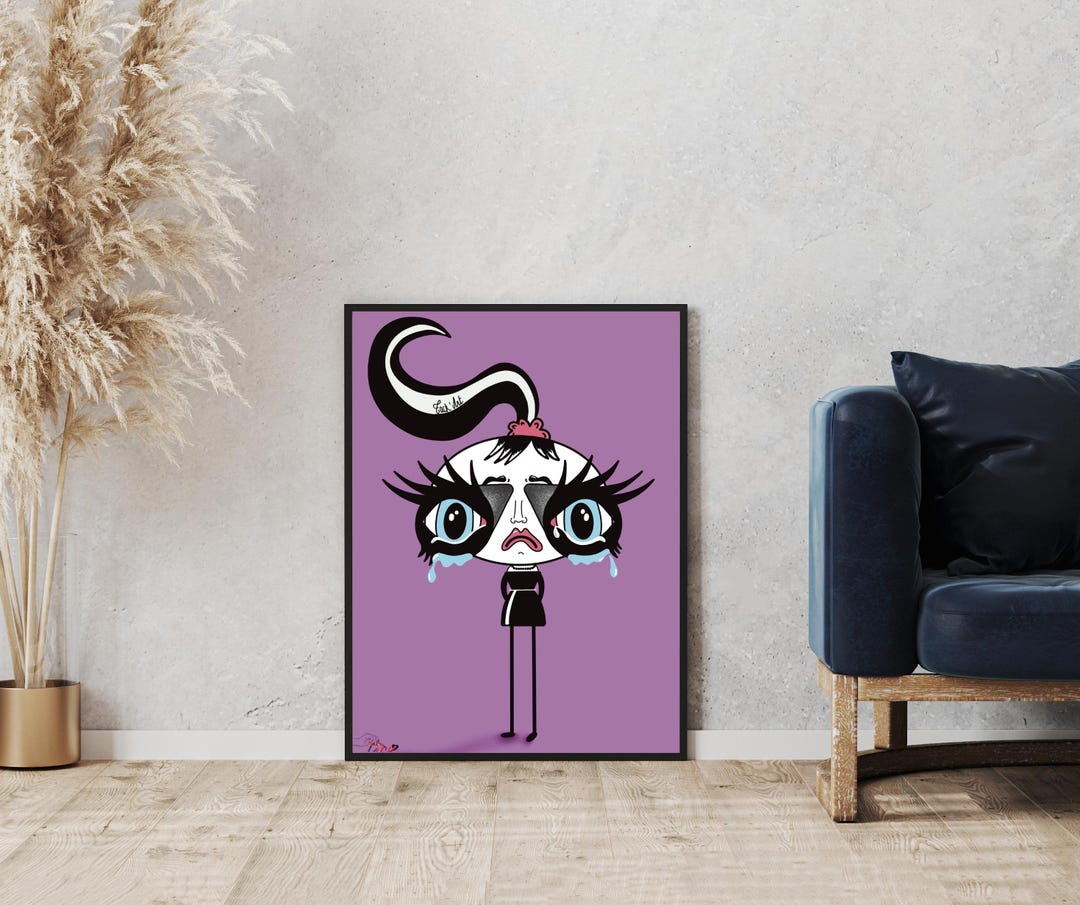 Wall Art Poster and Card Poster and Card Character Sad, Sad, Eyes ...