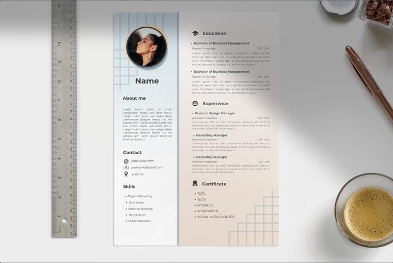 Modern & Editable CV Creative Templates CV Editable File - Etsy UK