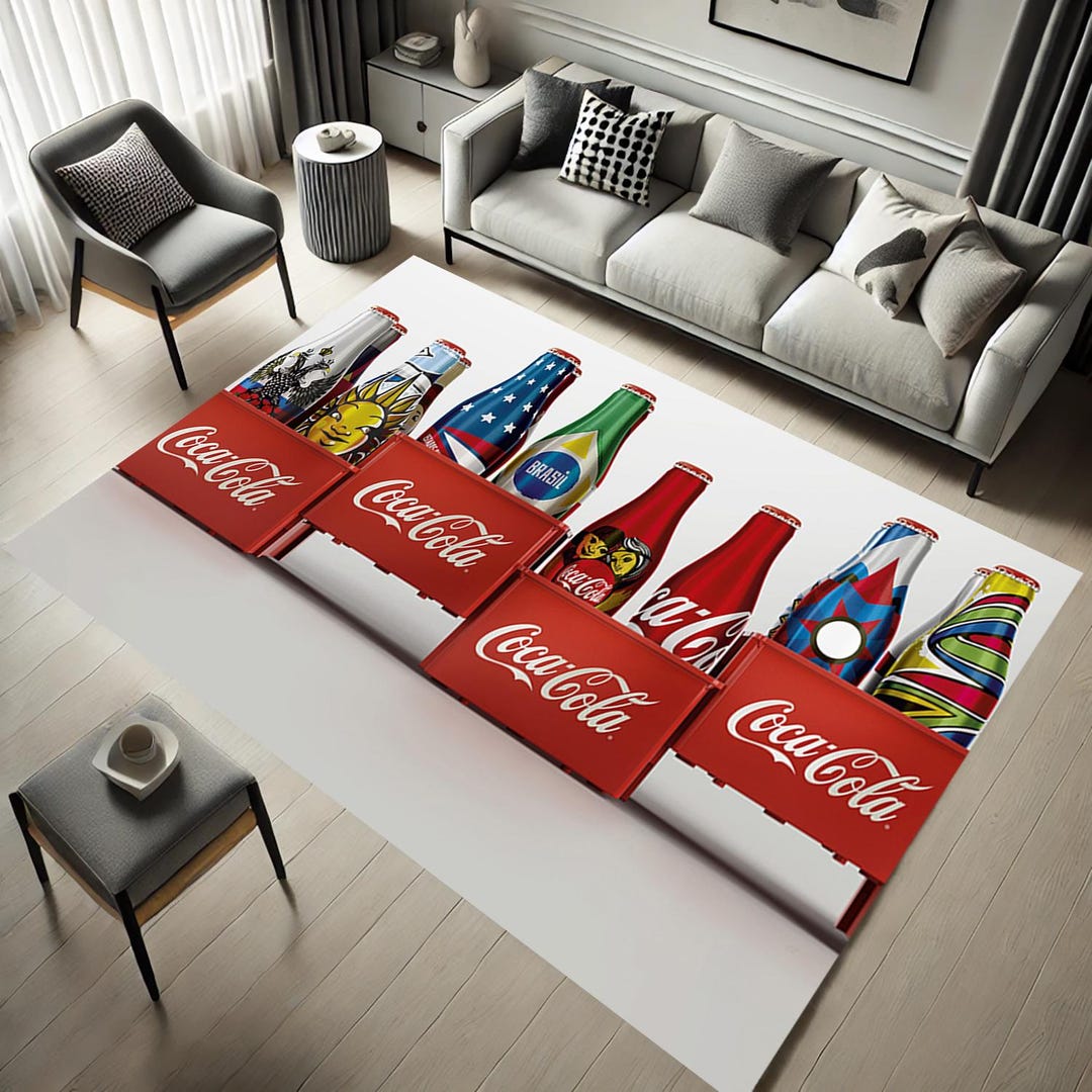 Coca Cola Printed, Coca Cola Carpet, Drinks,refreshing Rug,pattern, Art ...