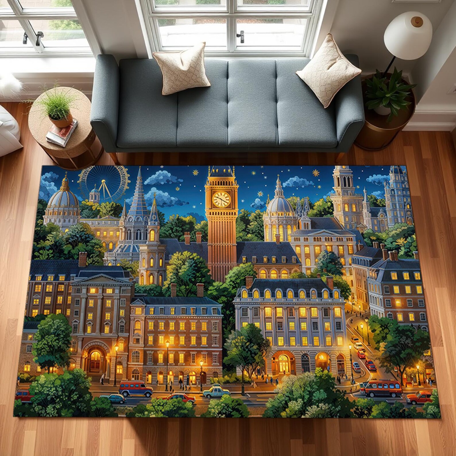 Colourful Printed, England, Big Ben, Home Decoration, Area Rug, Custom ...