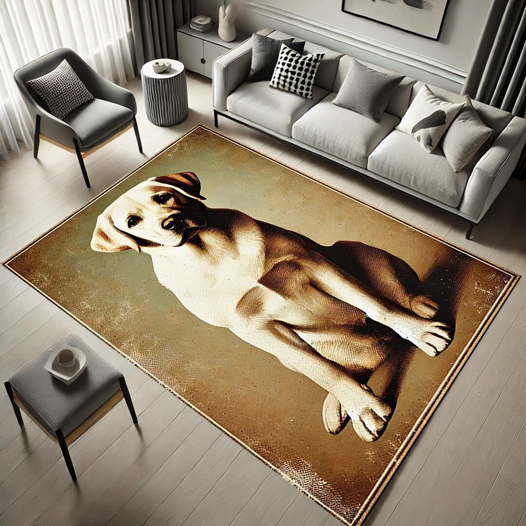 Dog Printed Rug, Living Room, Modern Rug, Non-slip Based Rug, Gift,rug ...
