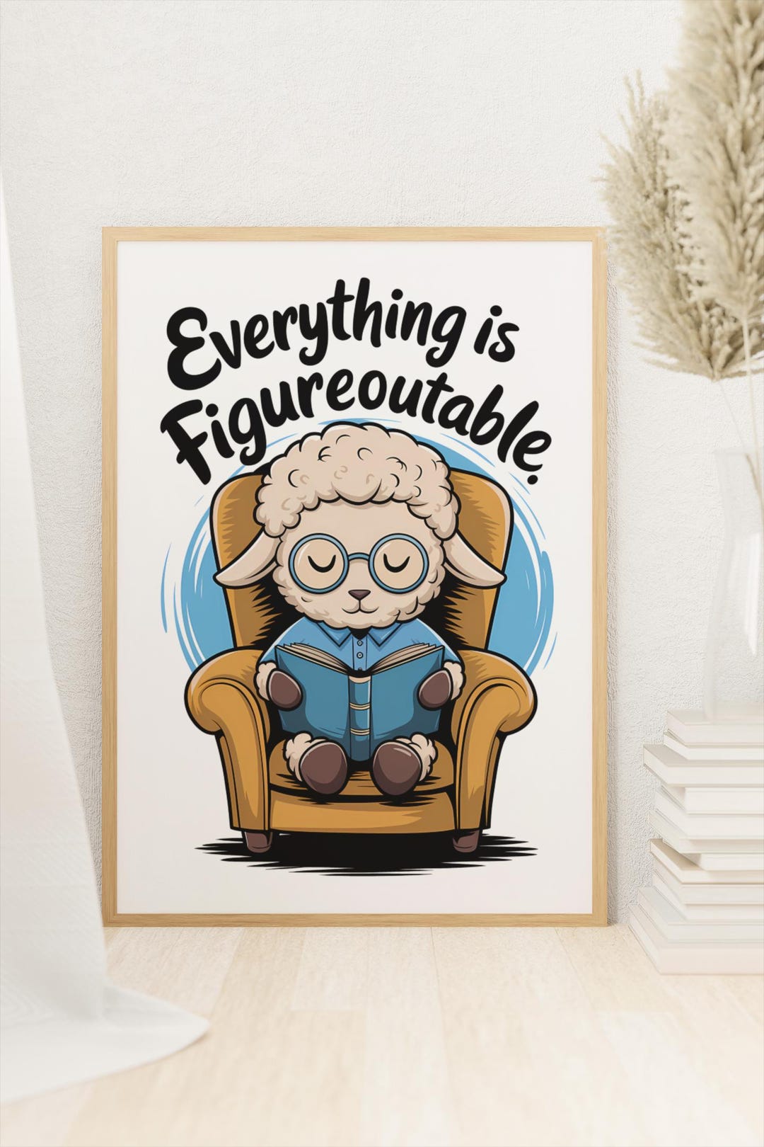 Everything is Figureoutable Sheep Art | Motivational Wall Decor ...