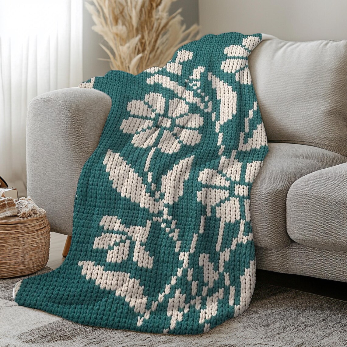 Bloomly Blanket Pattern | Alize Puffy Yarn Flower Throw | Chunky Loop ...