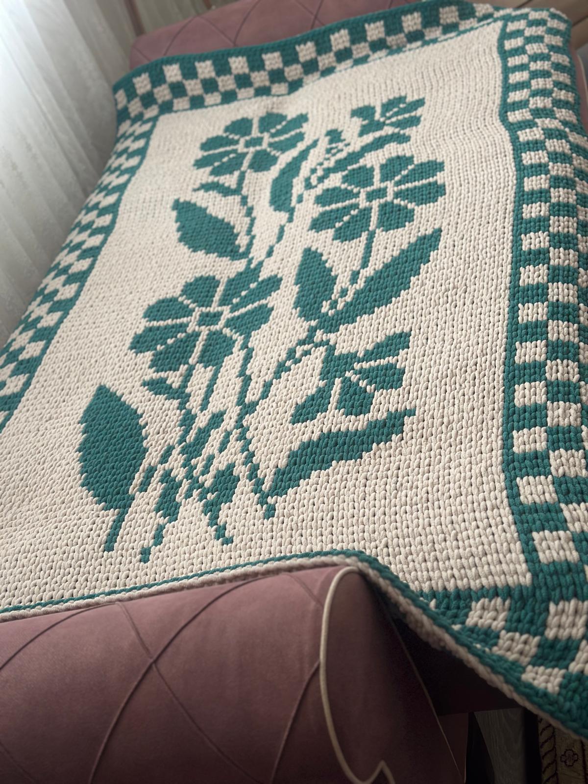 Bloomly Blanket Pattern | Alize Puffy Yarn Flower Throw | Chunky Loop ...
