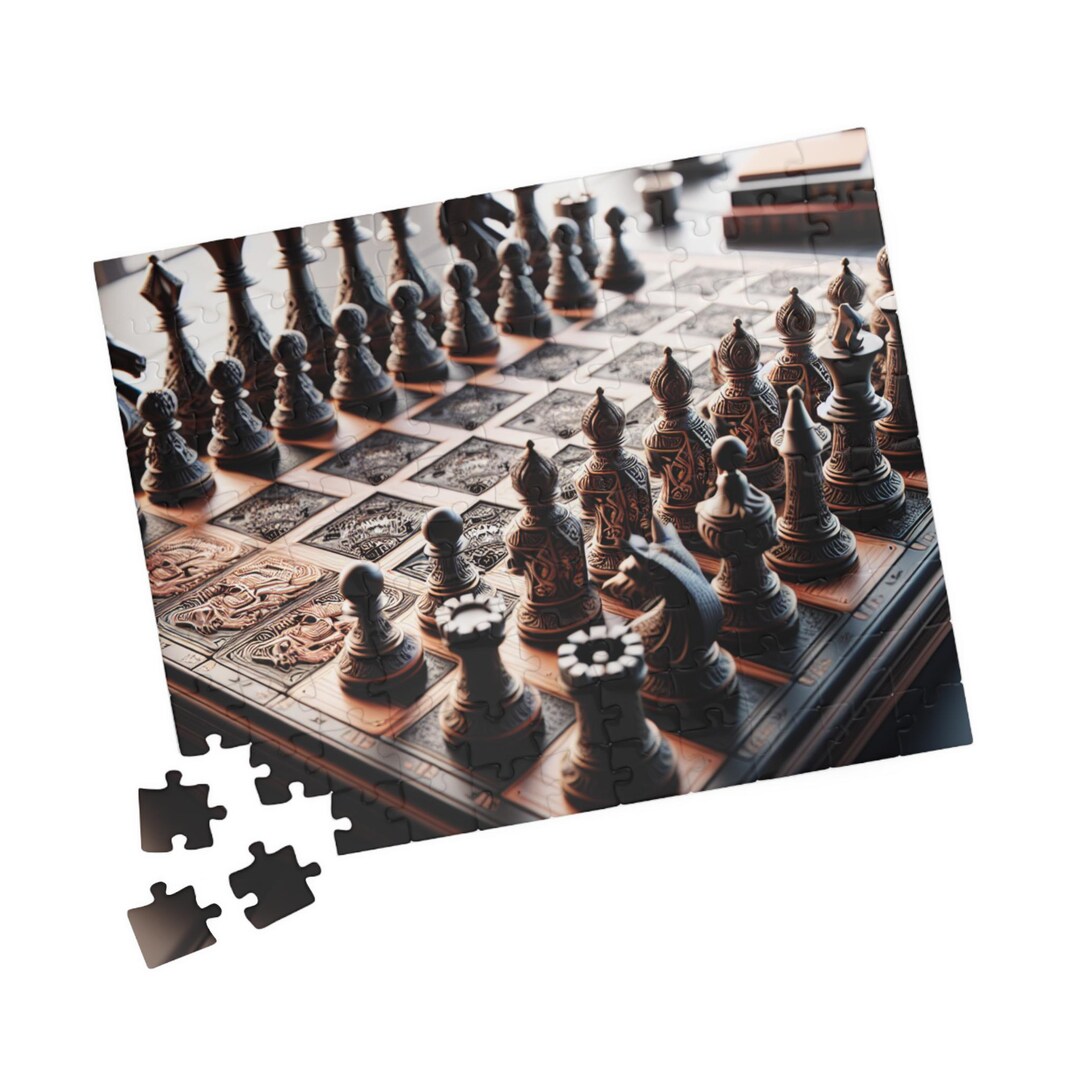 Chess Board Puzzle, Game Night Jigsaw, Strategy Board Game, Brain ...