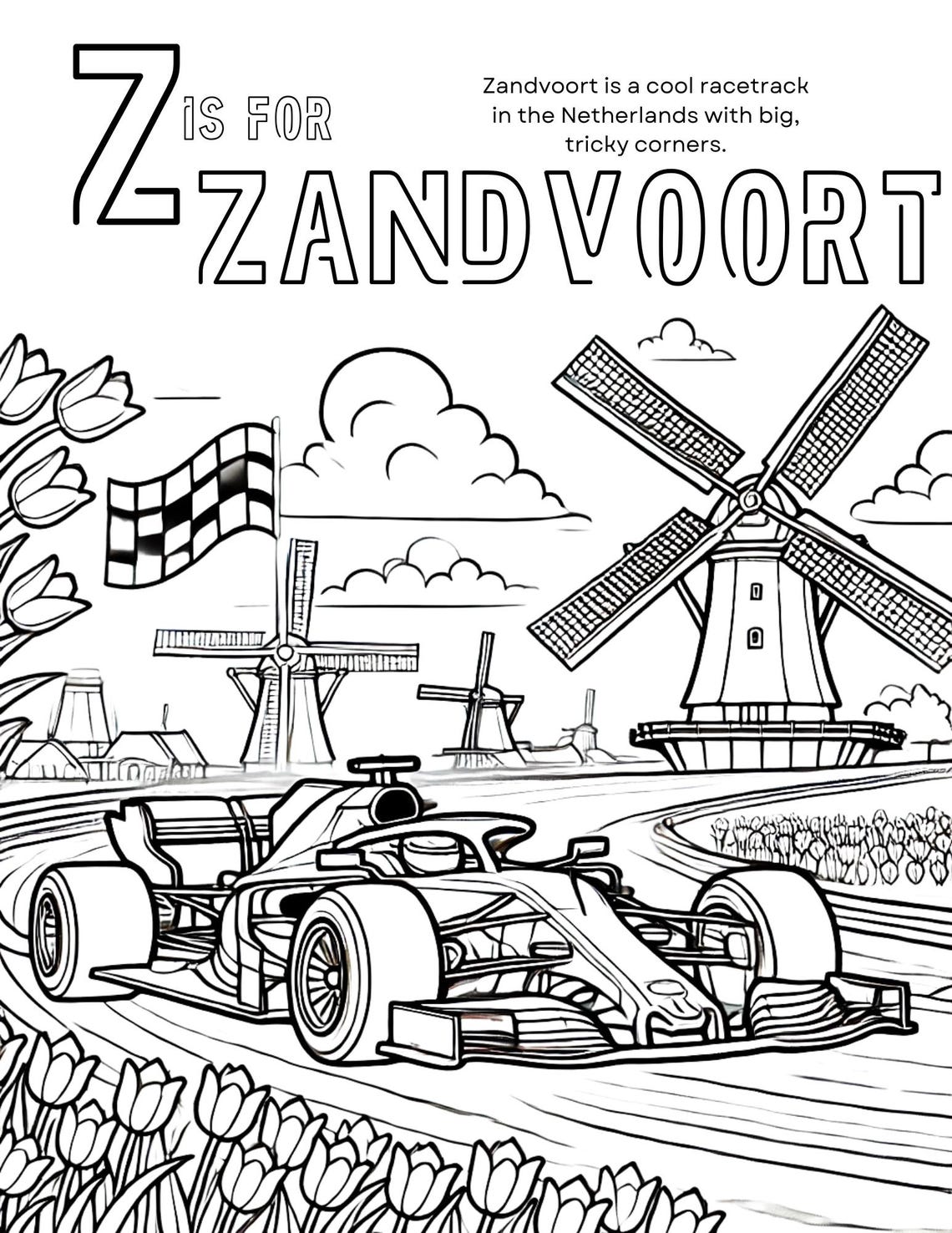 The Abc's of Formula 1 Coloring Book - Etsy