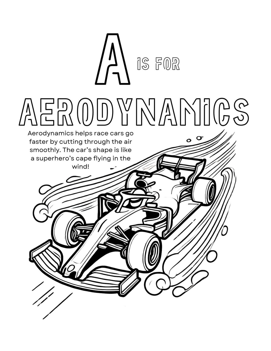 The Abc's of Formula 1 Coloring Book - Etsy