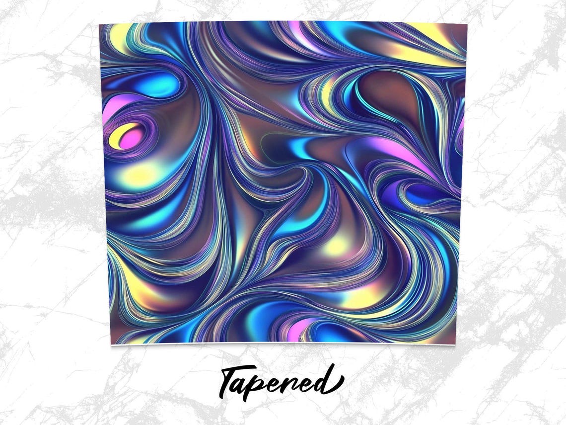 Holographic Swirls Tumbler Wrap: Abstract Swirl Design (PNG Digital ...