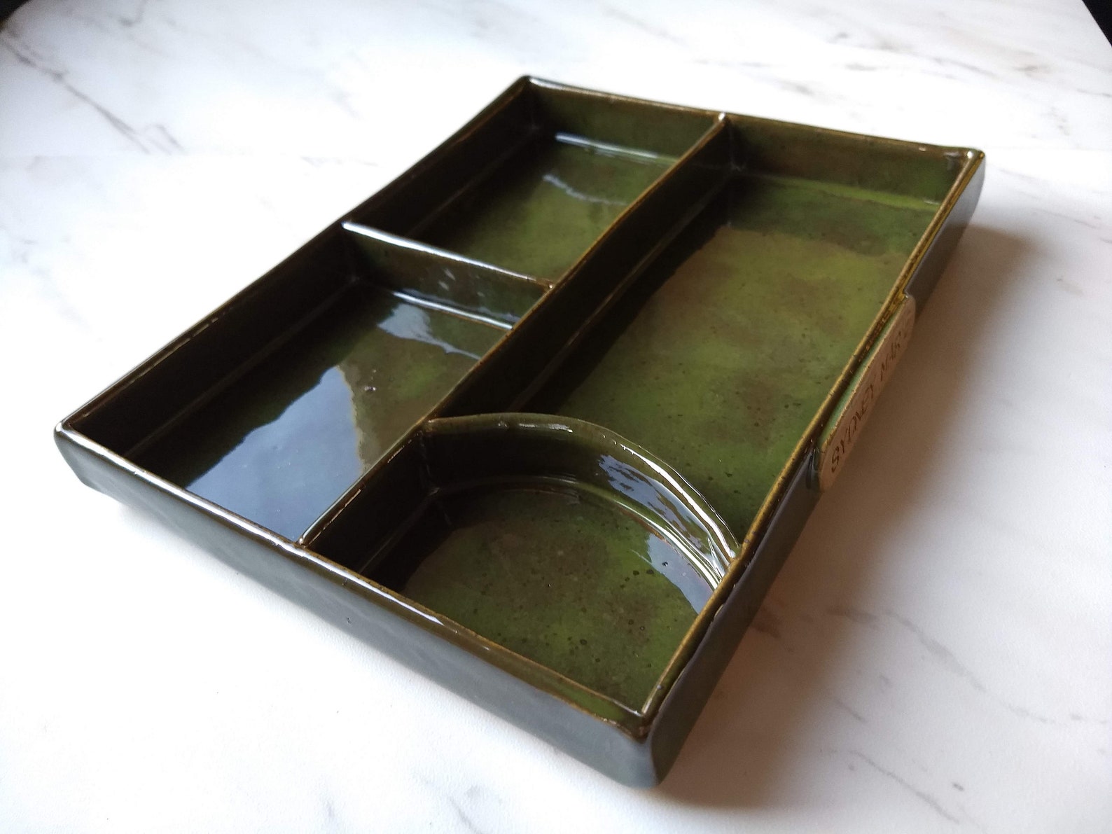 Personalized Divided Stoneware Plate - Etsy