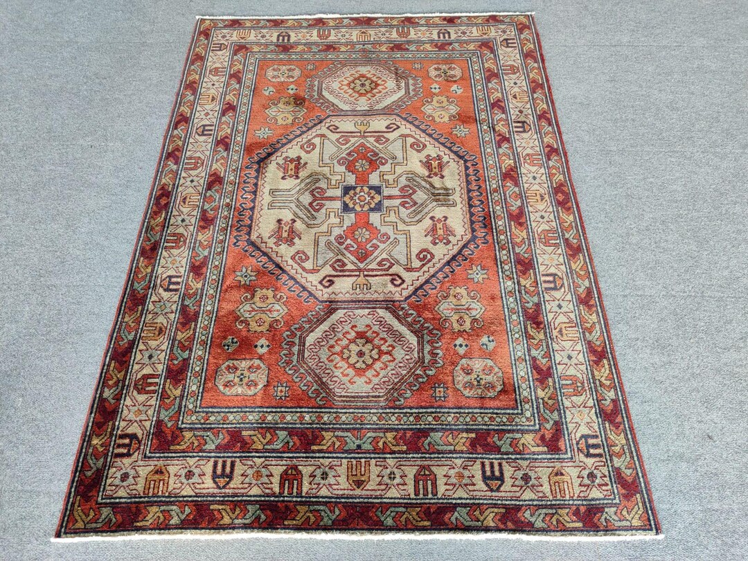 Afghan Rug 5x7, Heriz Rug 5x7, Living Room Rug, Persian Rug, Kitchen ...