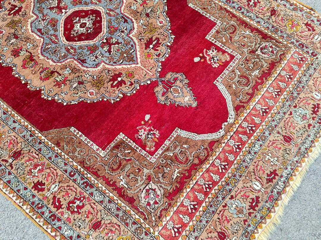 Antique Persian Rug 5x7, Heriz Rug 5x7, Living Room Rug, Caucasian Rug ...