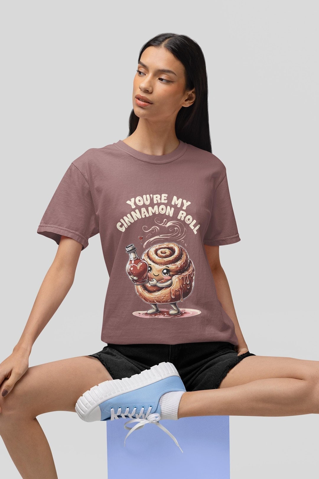 Cinnamon Roll T-shirt, Cute Couples Shirt, Yes Chef Baker Gift, Food ...