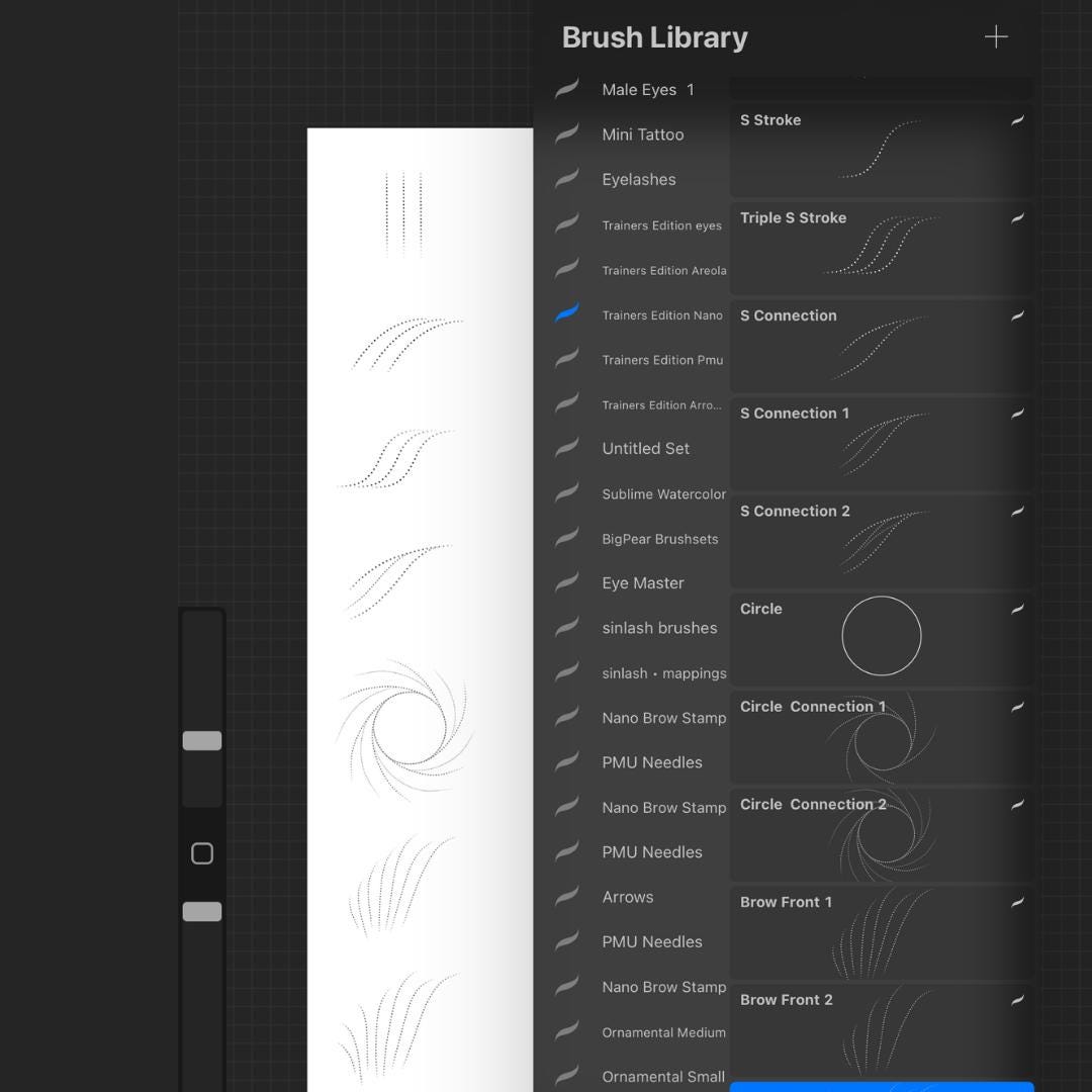 Procreate Nano Brow Practice Stamps - Etsy