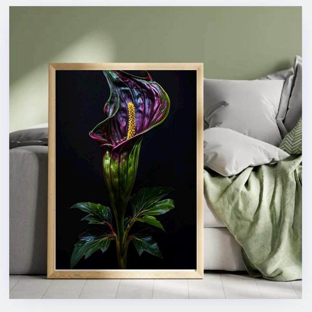 Jack in the Pulpit , Plant Wall Decor , Plant Poster , Botanical Art ...