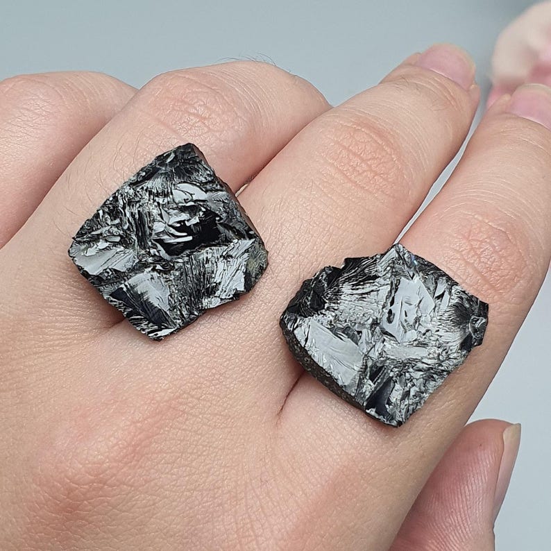 Rare Black Spinel Pair Slabs Thailand Gemstone for Wire Wrap, Jewelry ...