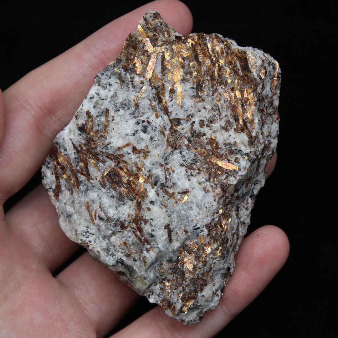 Golden Astrophyllite on Albite Matrix From Kola Peninsula Raw ...