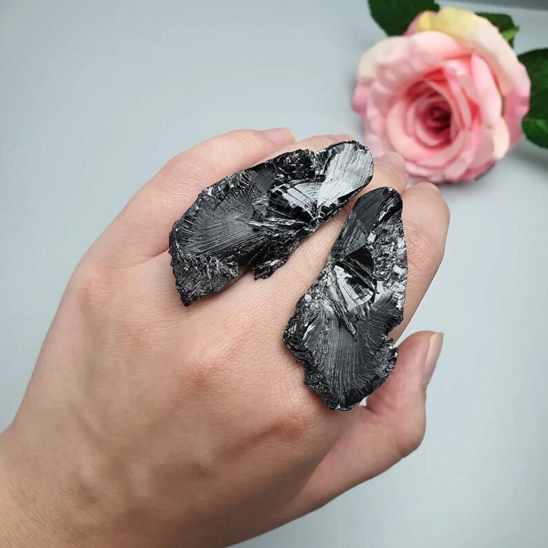 Rare Black Spinel Pair Slabs Thailand Gemstone for Wire Wrap, Jewelry ...