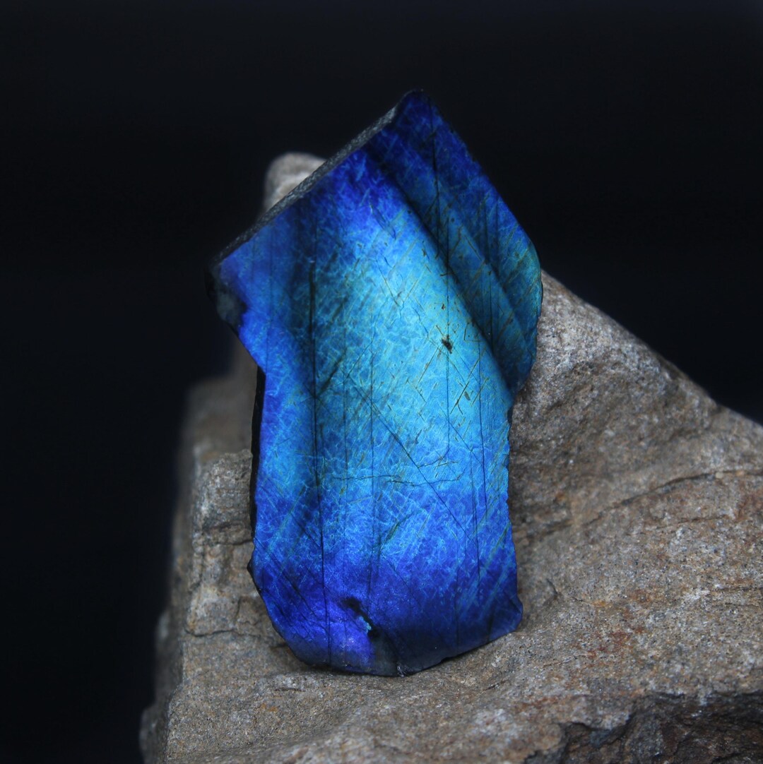 Rare Blue Spectrolite From Finland, Ylamaa. Hand Polished Slab 36x20mm ...
