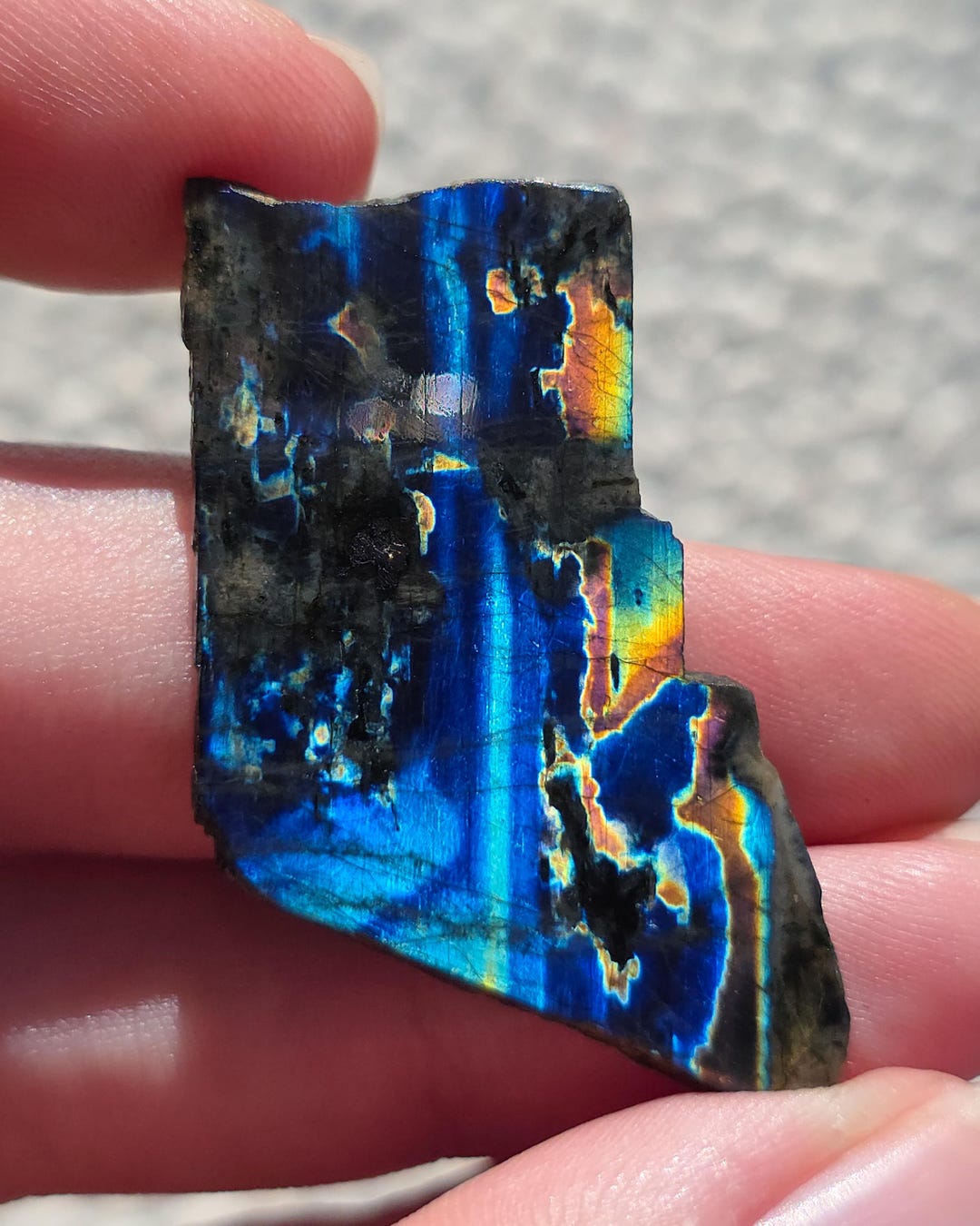 Finnish Spectrolite Labradorite Slab From Finland Ylamaa, Hand Polished ...