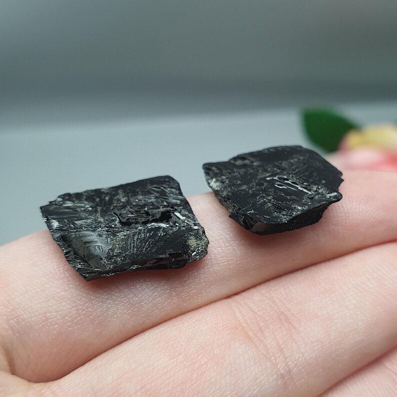 Rare Black Spinel Pair Slabs Thailand Gemstone for Wire Wrap, Jewelry ...