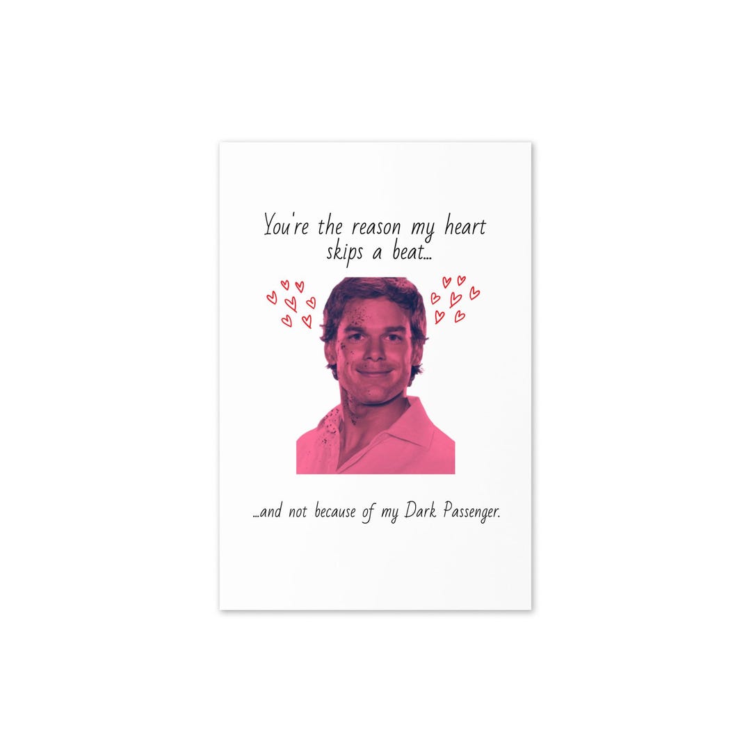 Dexter Valentines Day Card - Etsy UK