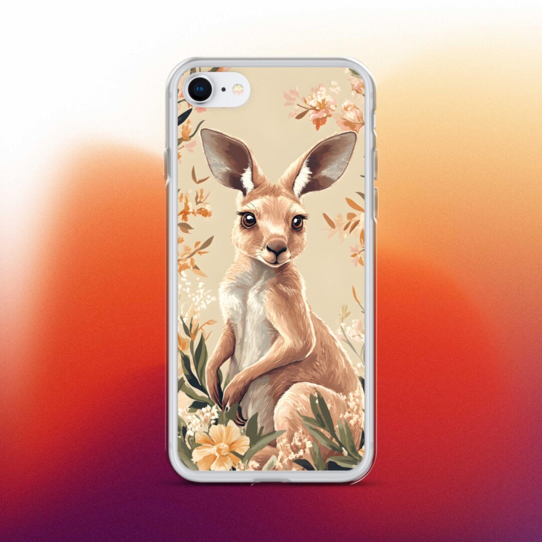 Australian Animal iPhone 16 Case, Kangaroo Art, iPhone 13 Case, Animal ...