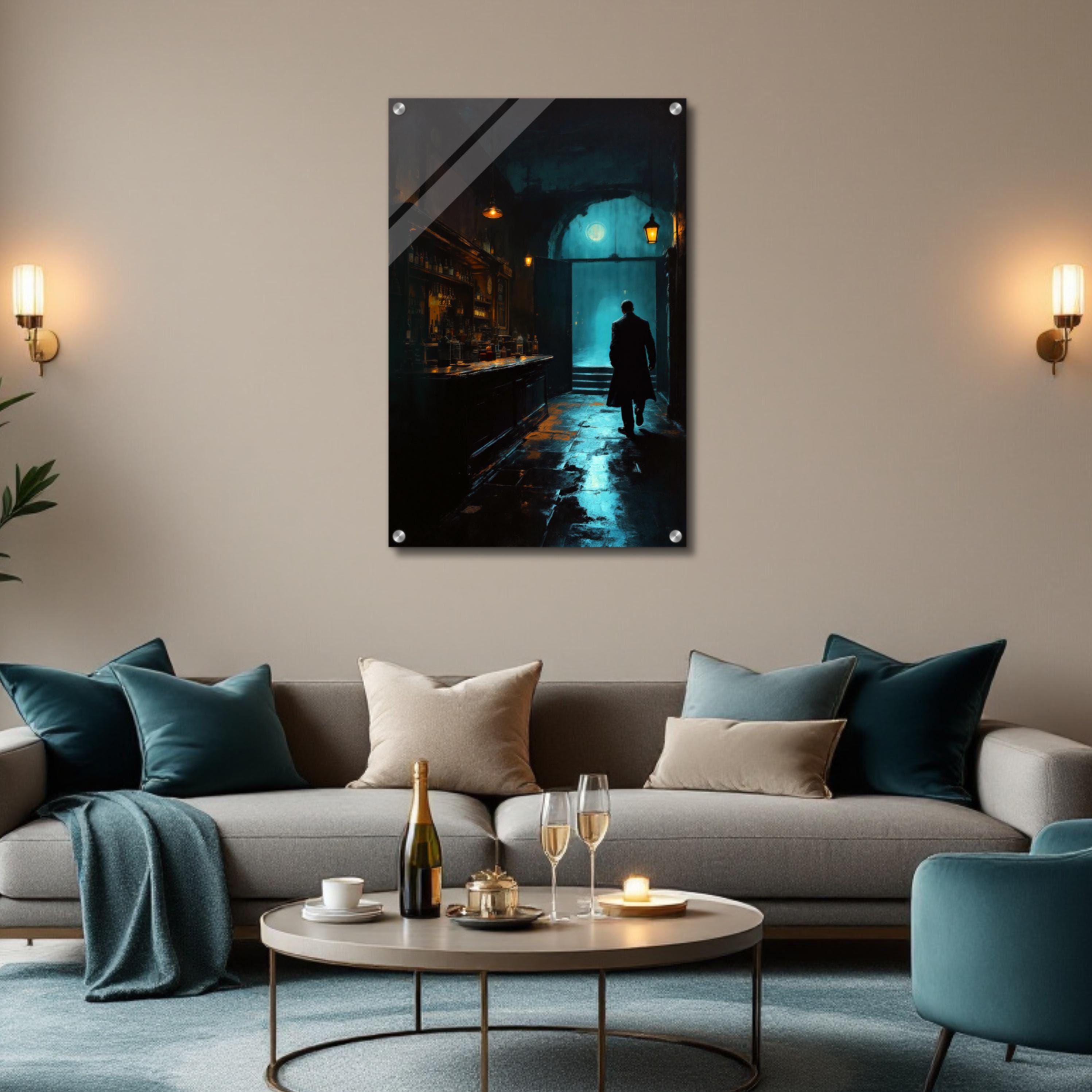 Bootleg Speakeasy Bar Art Print - Film Noir Moody Night Scene - 1920s ...