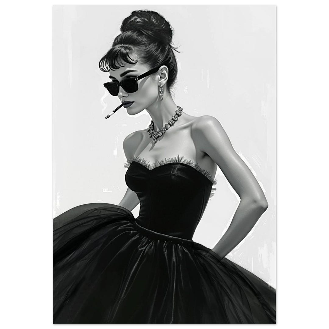 Audrey Hepburn Smoke Break - Photo Realistic Illustration Fine Art ...