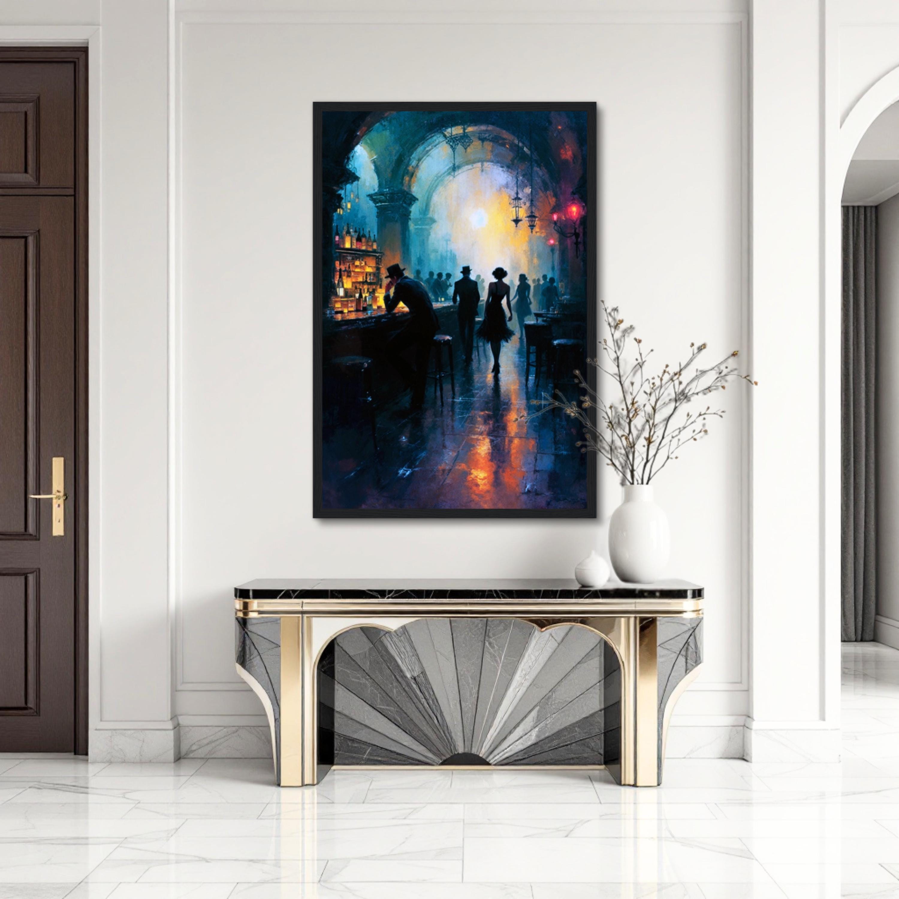 Vintage Speakeasy Art Deco Print - Retro Prohibition Bar Wall Decor ...