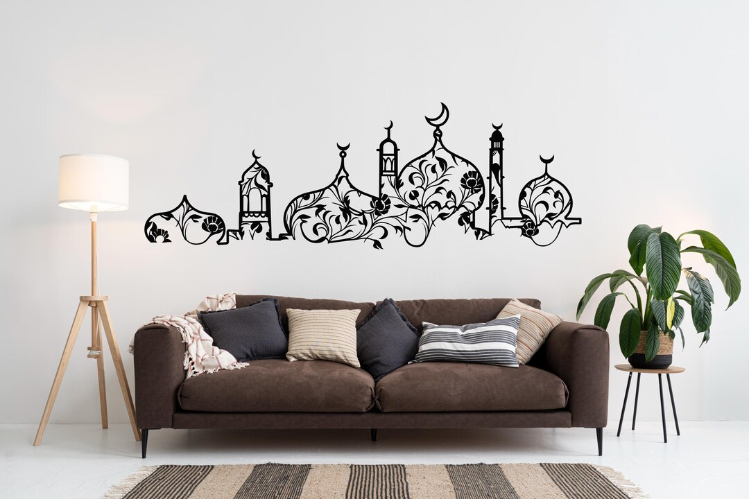Masjid Wall Decor, Mosque Wall Art, Islamic Home Decoration, Flower ...