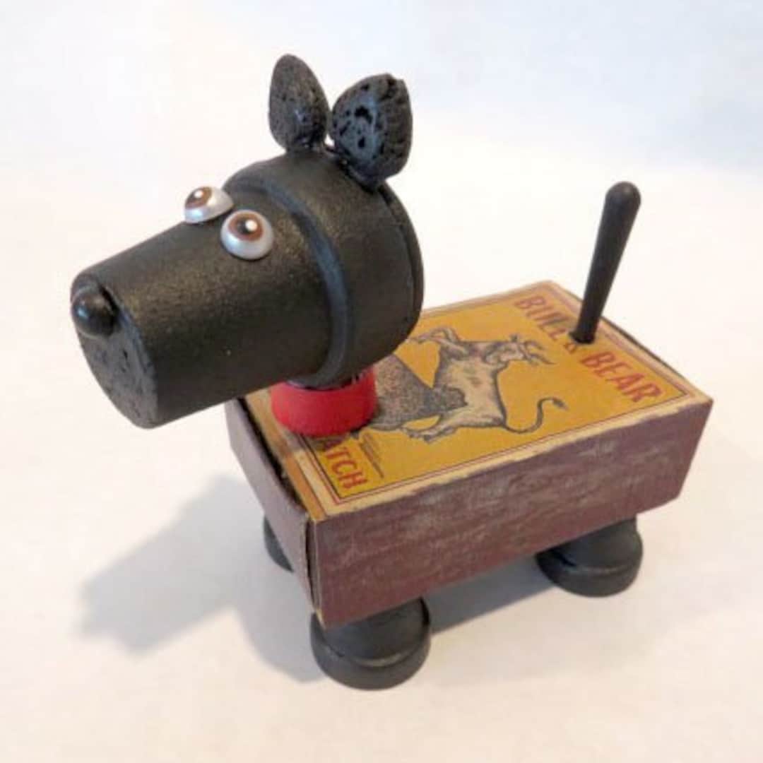 Assemblage Art Mini Mutt Matchbox Dog Scottie Figure 232B - Etsy