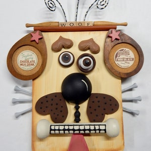 Mixed Media Wood Assemblage Character Blonde Whackadoodle Dog - Etsy