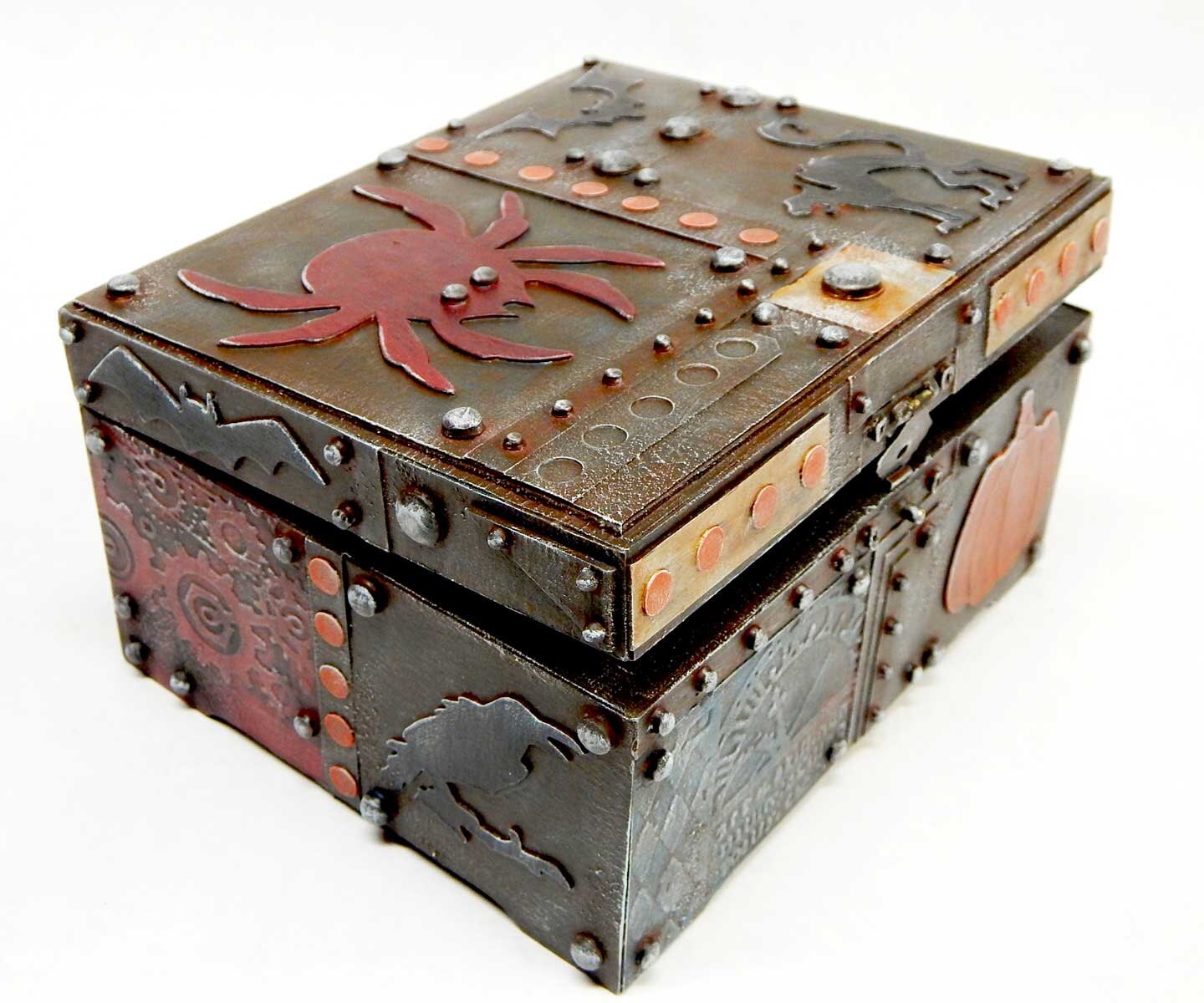 Steampunk Style Halloween Assemblage Treasure Box - Etsy
