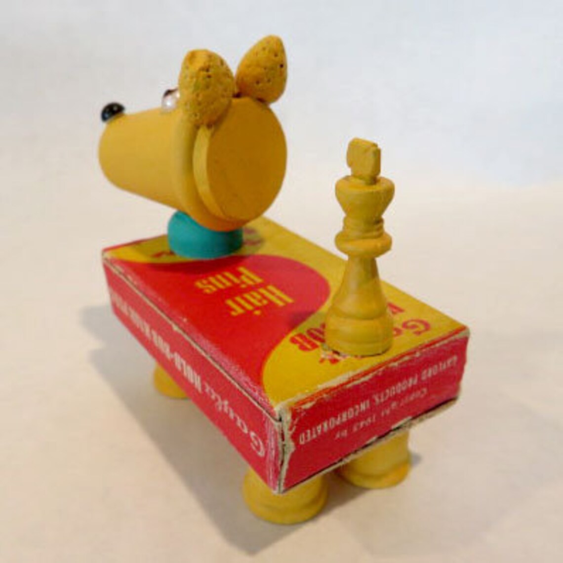 Assemblage Art Mini Mutt Tiny Dog Hair Pin Box Figure 23E - Etsy