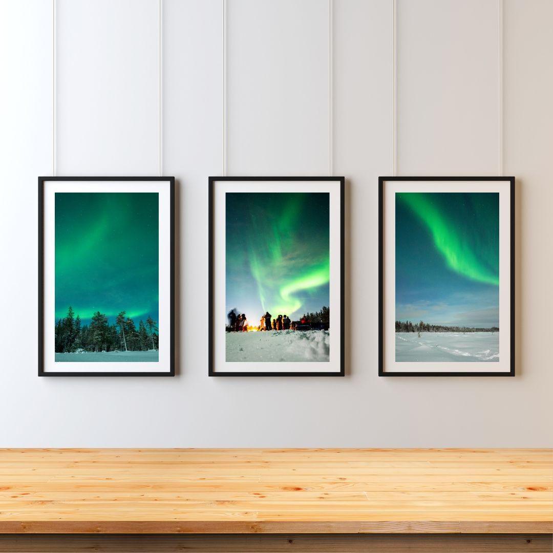 The Northern Lights | Aurora Borealis - Set of 3 - Photo Download ...