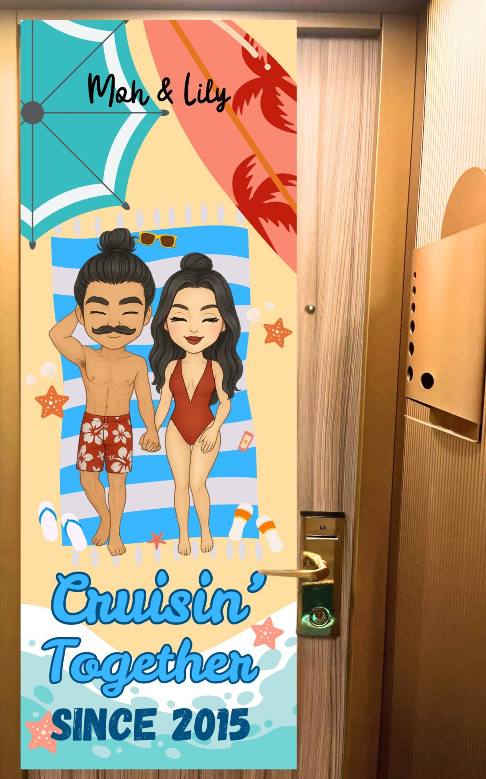 Cruisin’ Together - Custom Couples Cruise Door Banner With Year - Etsy