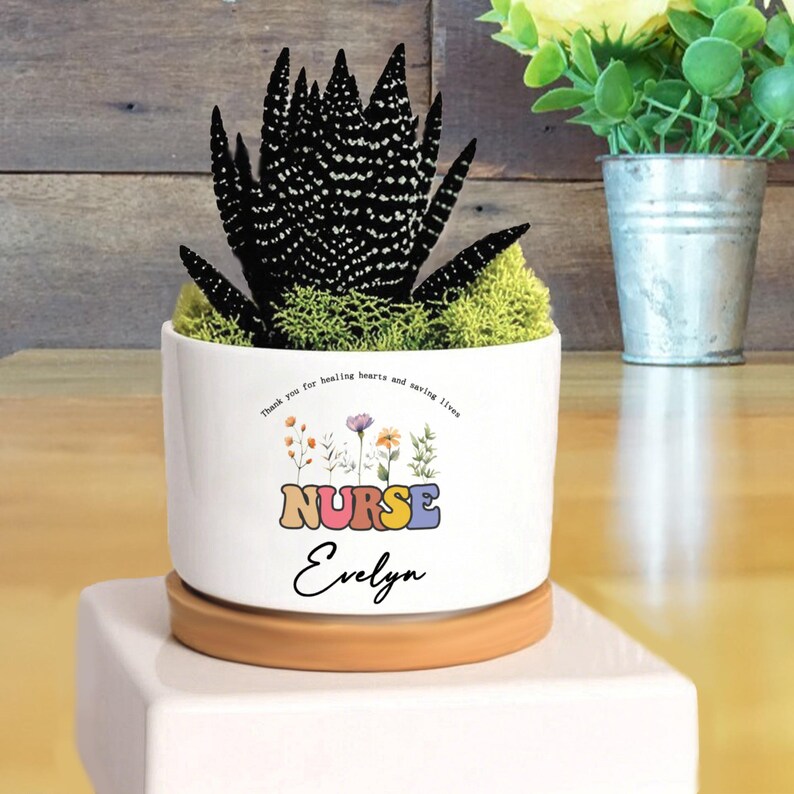 Custom Nurse Appreciation Flower Pot,thank You Gift,gift for Nurse ...