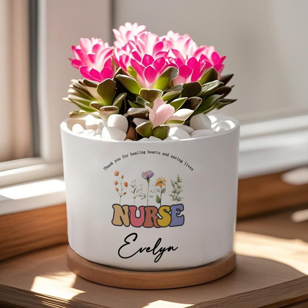 Custom Nurse Appreciation Flower Pot,thank You Gift,gift for Nurse ...
