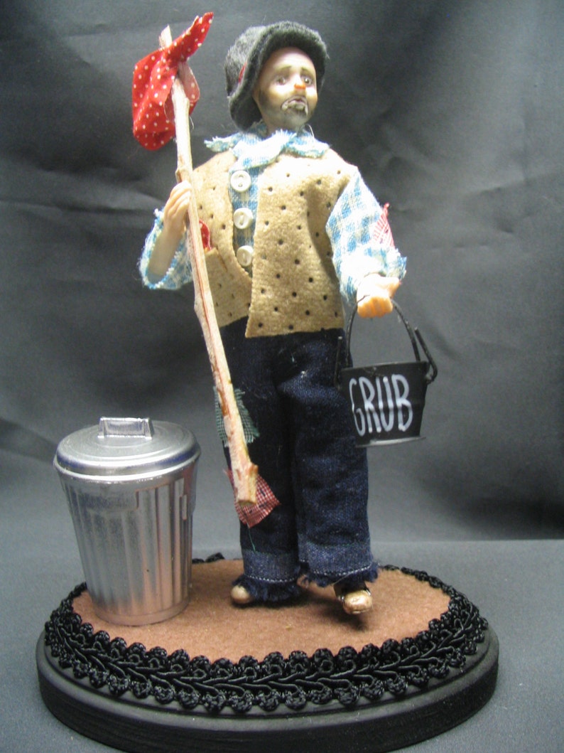 HOBO CIRCUS CLOWN A Miniature Porcelain Sculpted Doll by Kay | Etsy