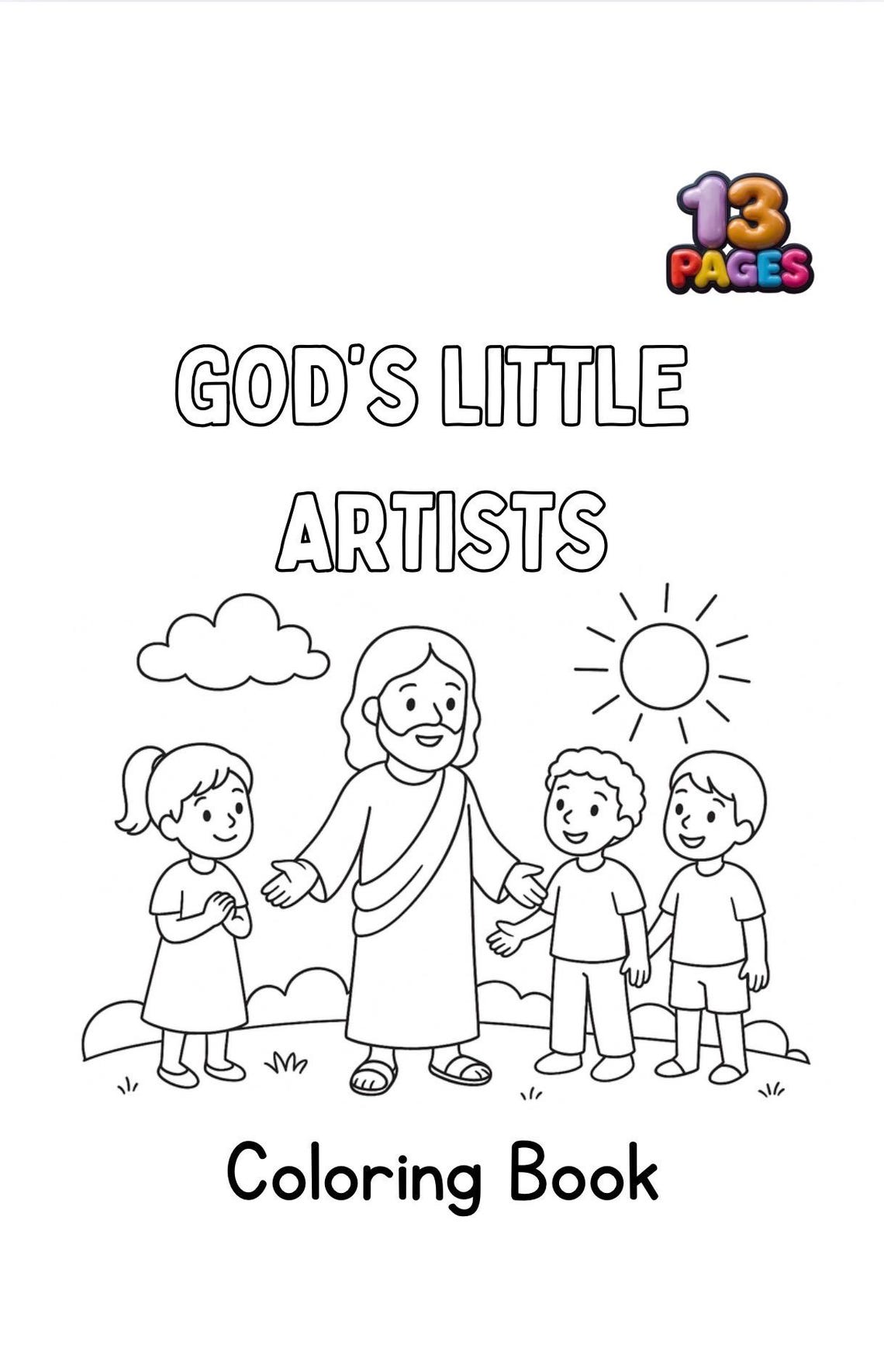 GOD’S LITTLE ARTISTS Coloring Book - Etsy