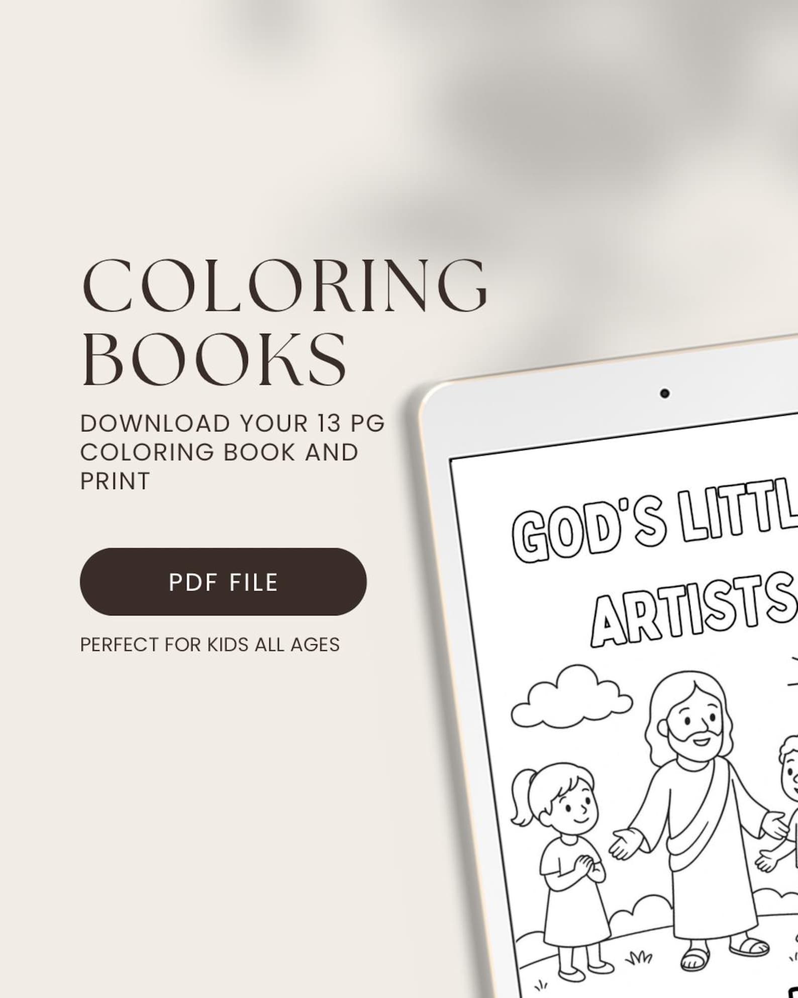 GOD’S LITTLE ARTISTS Coloring Book - Etsy