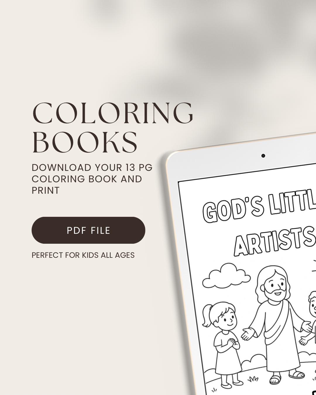 GOD’S LITTLE ARTISTS Coloring Book - Etsy