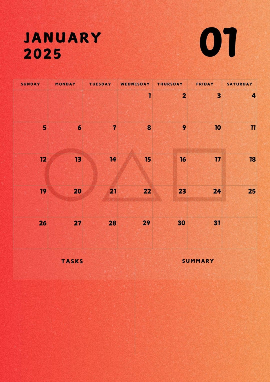 Squid Game Inspired Planner/calendar 2025 - Etsy Australia